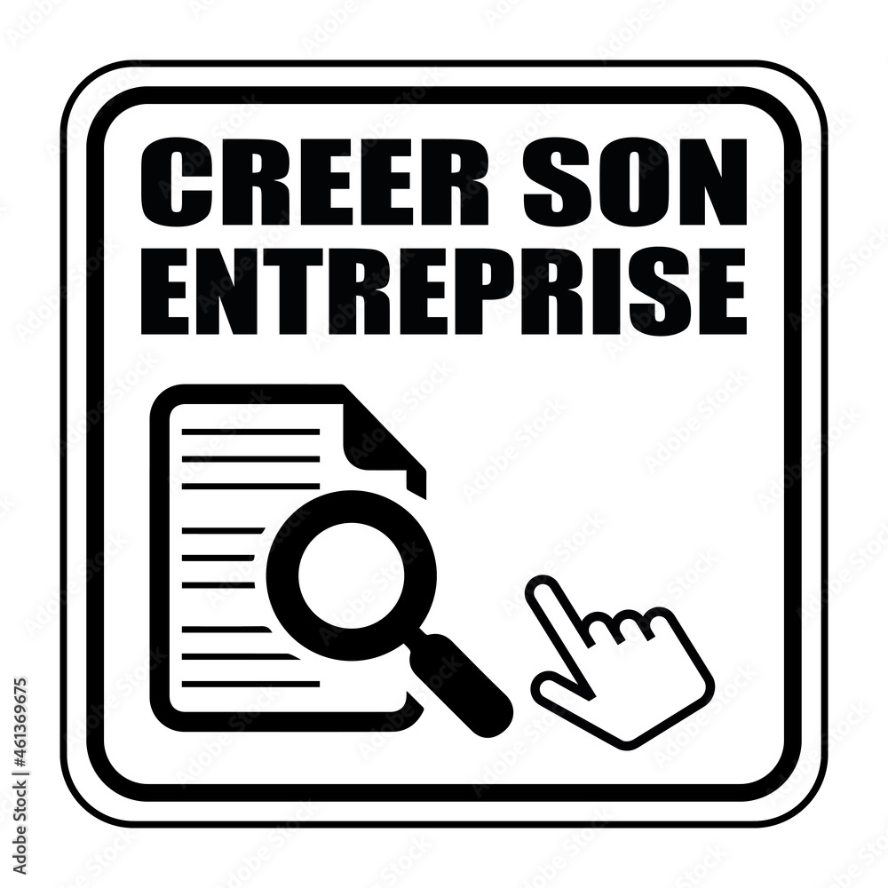 Logo créer son entreprise. Stock Vector | Adobe Stock