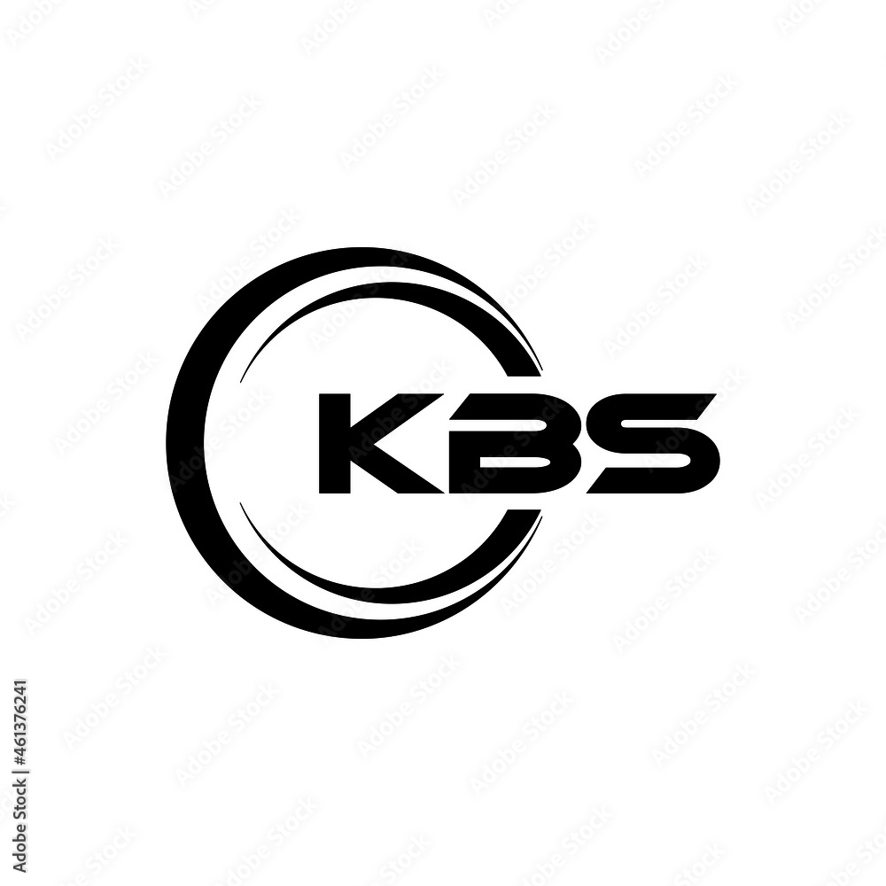 Vetor do Stock: KBS letter logo design with white background in illustrator, vector logo modern ...