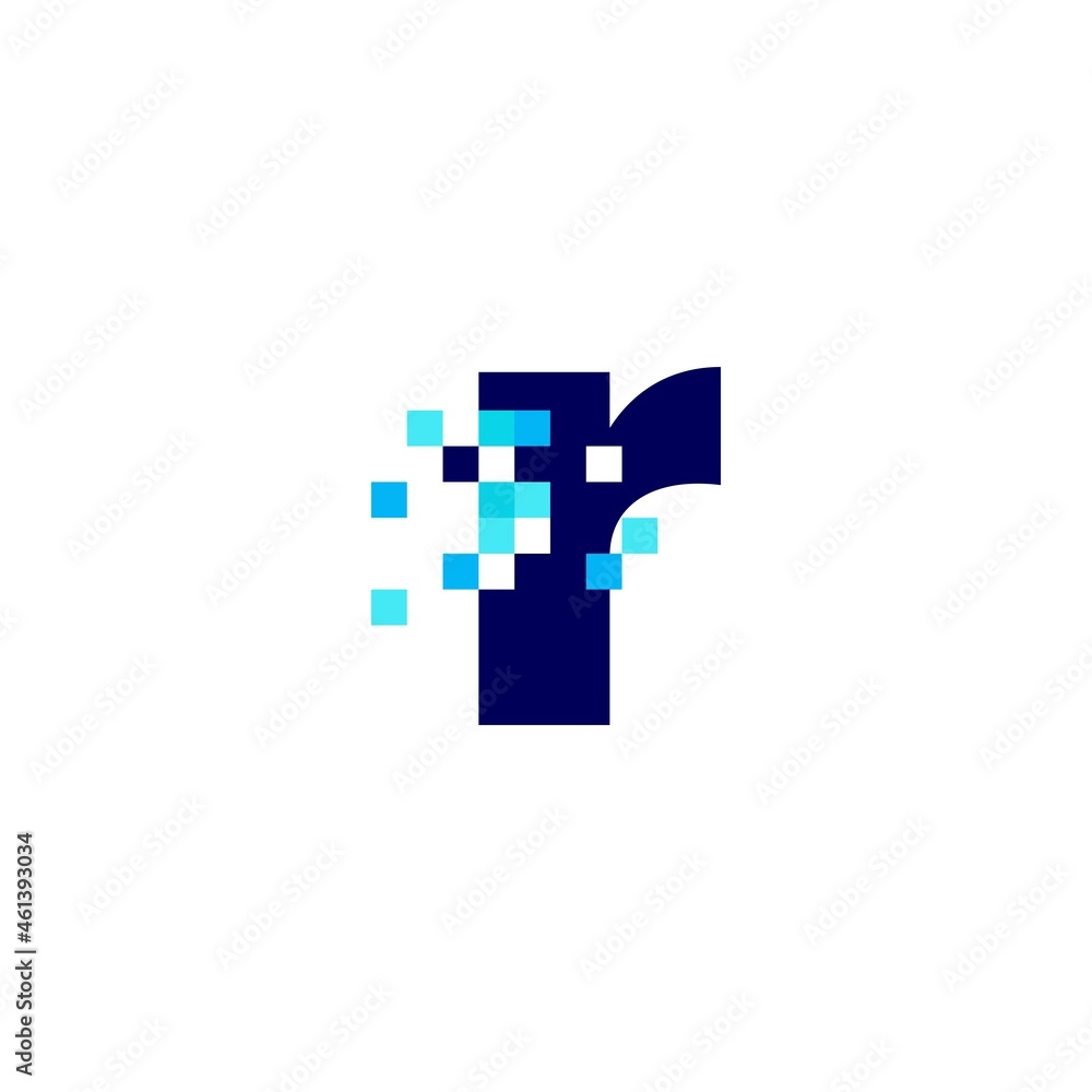 r letter lowercase pixel mark digital 8 bit logo vector icon ...
