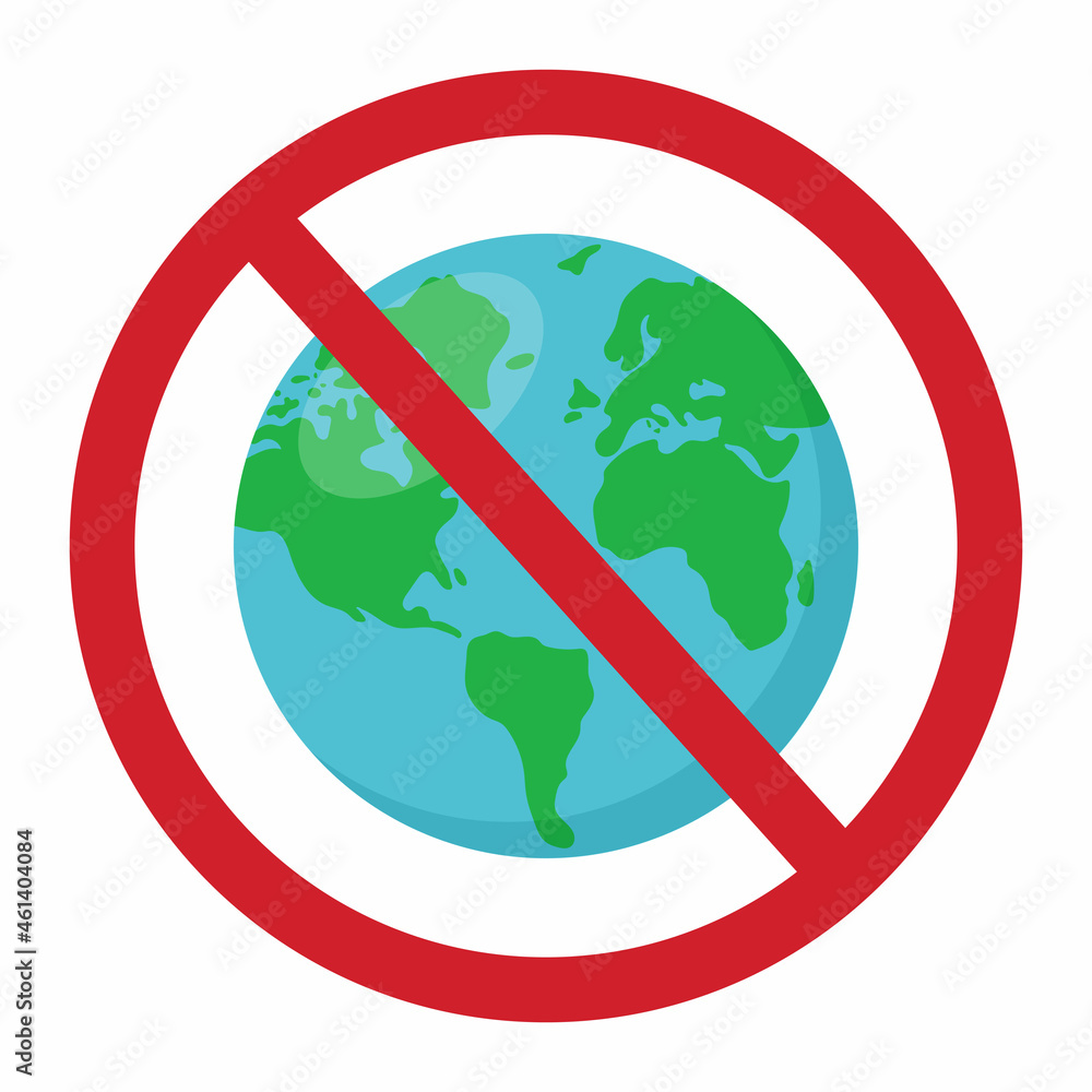No globe Earth. Flat Earth concept. Vector illustration Stock Vector ...