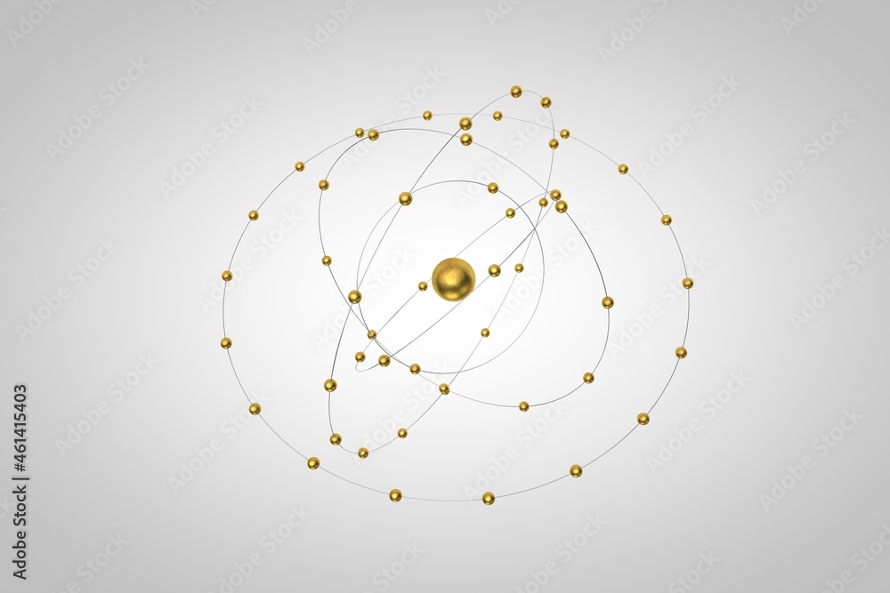 Electron and atom model, quantum mechanics, subatomic structure ...
