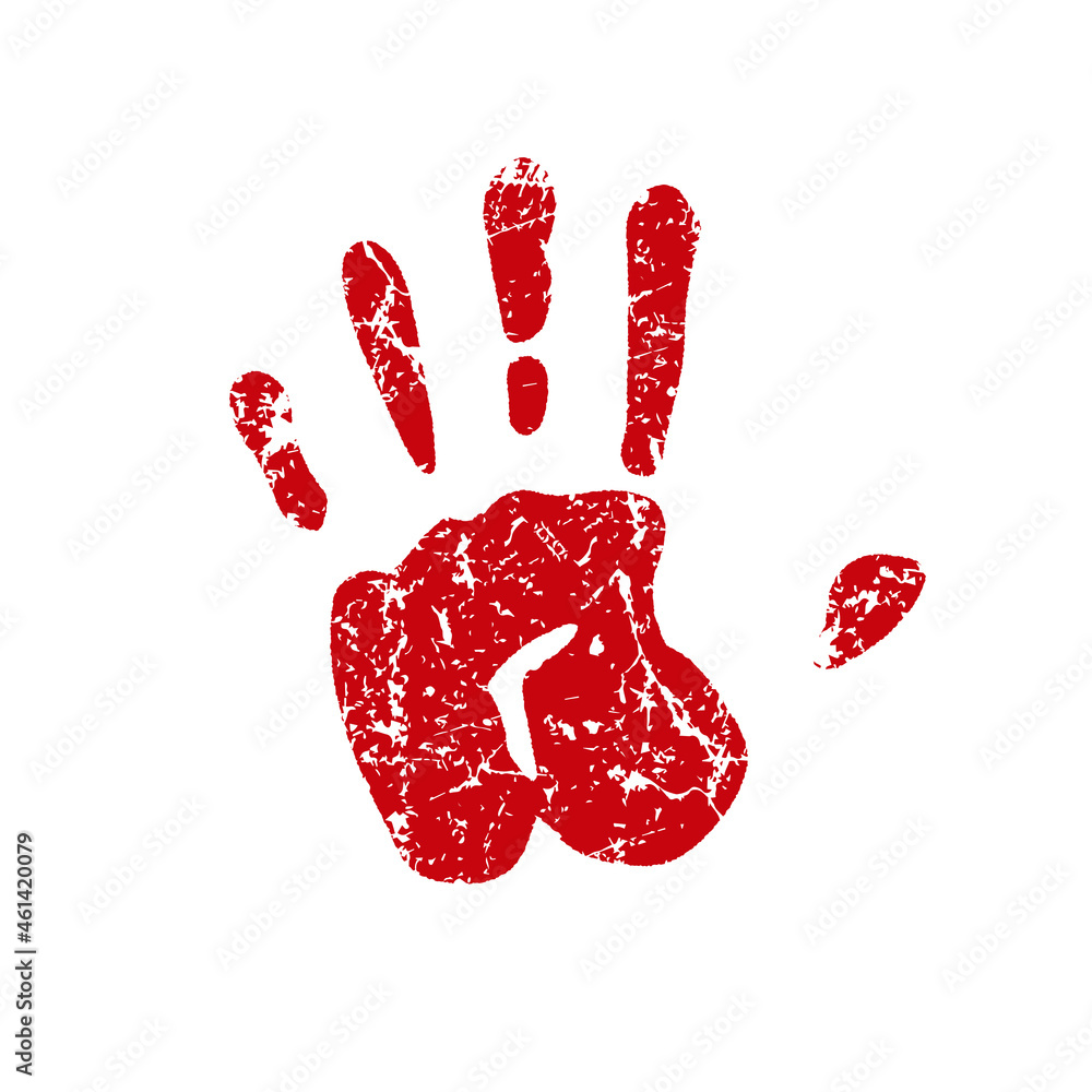 Human hand print icon symbol. People finger logo sign shape. Vector ...