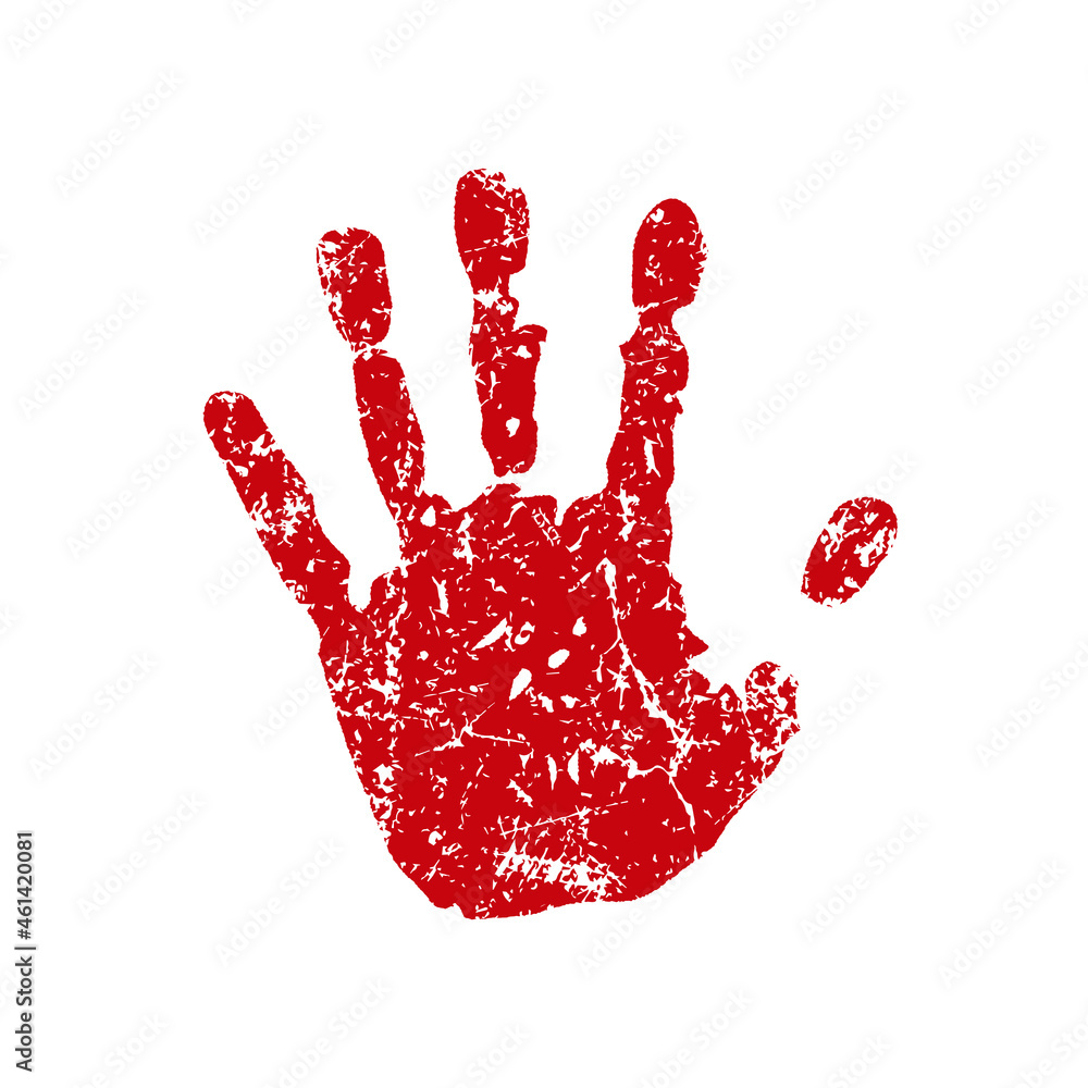 Human hand print icon symbol. People finger logo sign shape. Vector ...