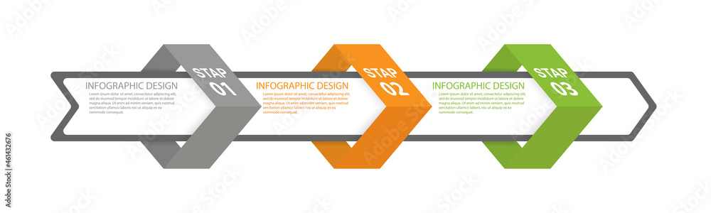 Infographic diagram of the process. 3 steps of options to achieve ...