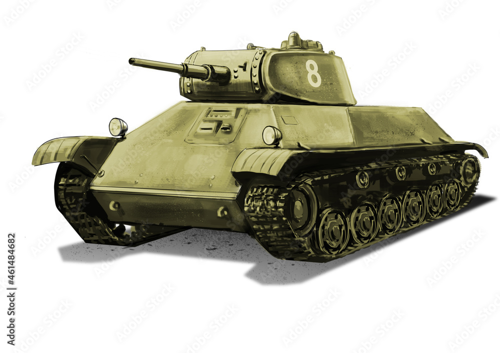 T-50 Tank Illustration Stock 일러스트레이션 | Adobe Stock