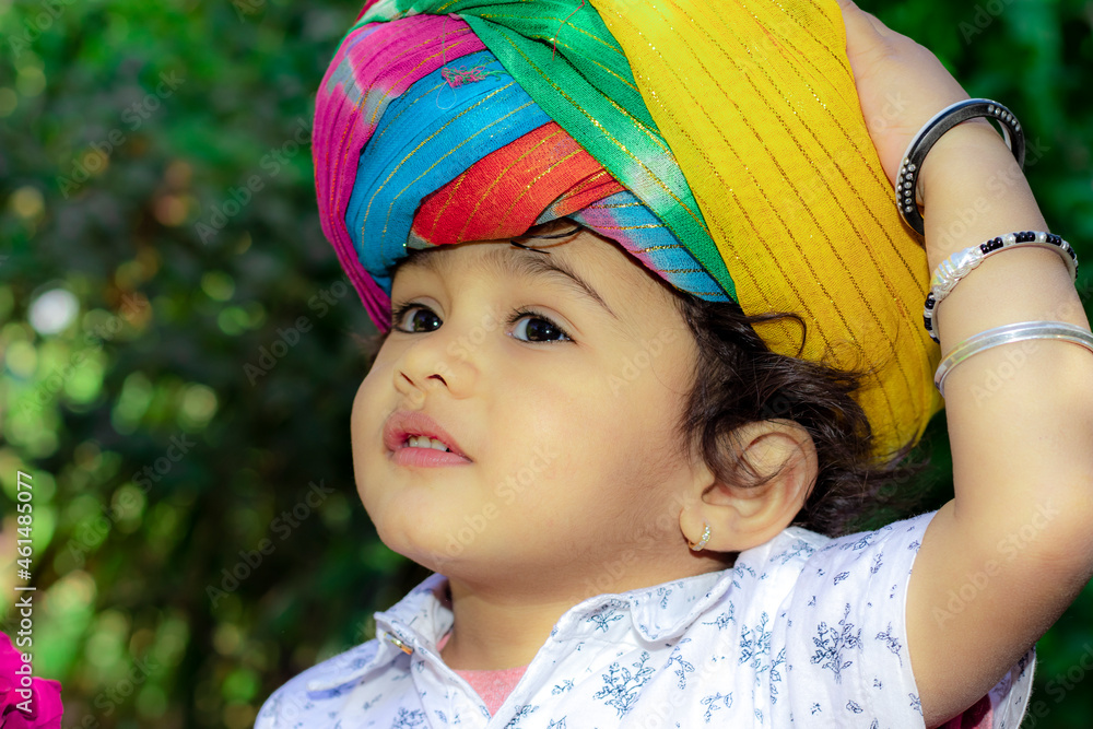 portrait of an indian fair little hindu boy child wearing traditional ...