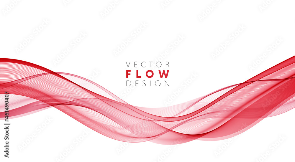 Vector abstract colorful flowing wave lines isolated on white ...