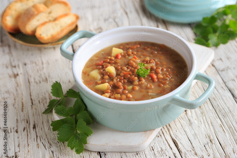 Linsensuppe Stock Photo | Adobe Stock