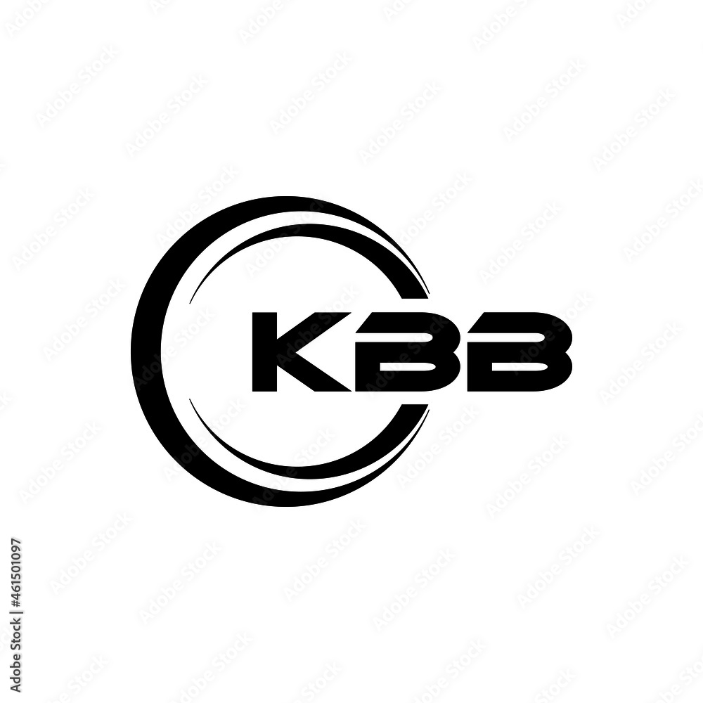 KBB letter logo design with white background in illustrator, vector ...