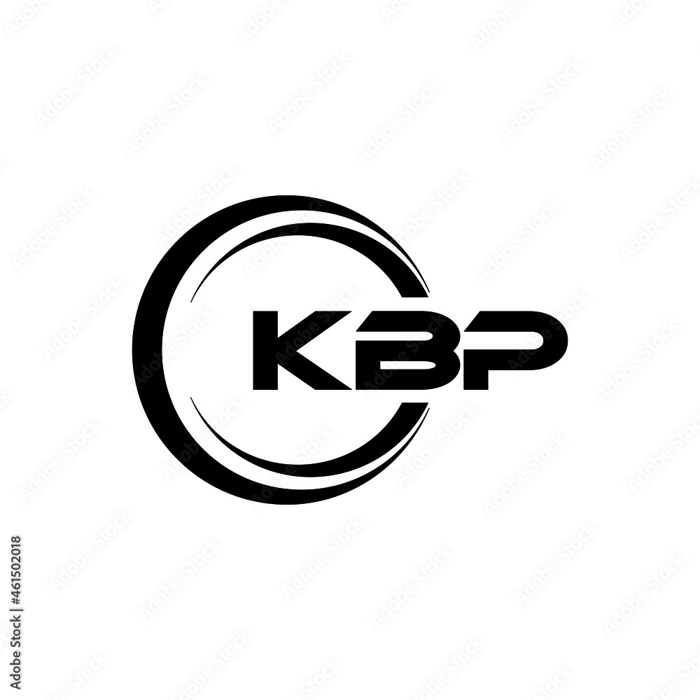 KBP letter logo design with white background in illustrator, vector ...