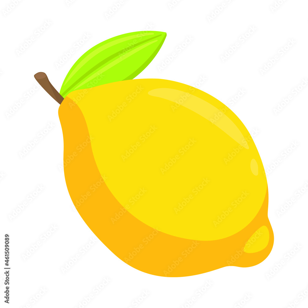 Lemon Sign Emoji Icon Illustration. Yellow Fruit Food Vector Symbol ...