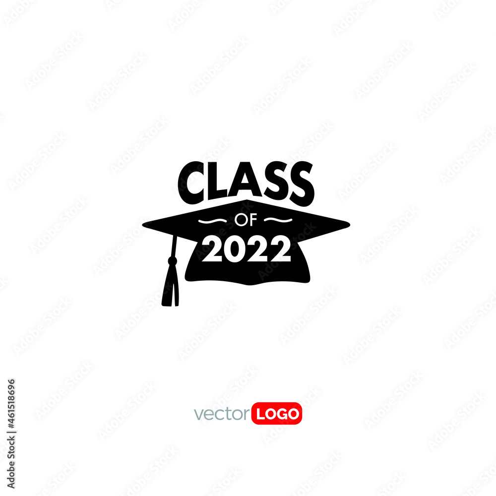 class of 2022 graduation cap hat icon/symbol/Logo Design Vector ...