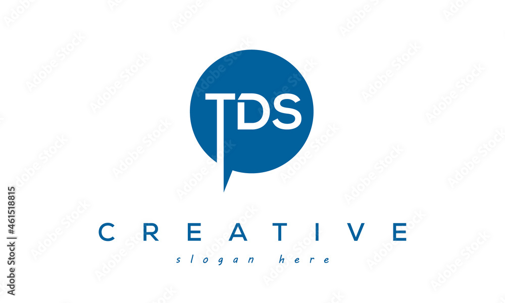 TDS creative circle letters logo design victor Stock Vector | Adobe Stock