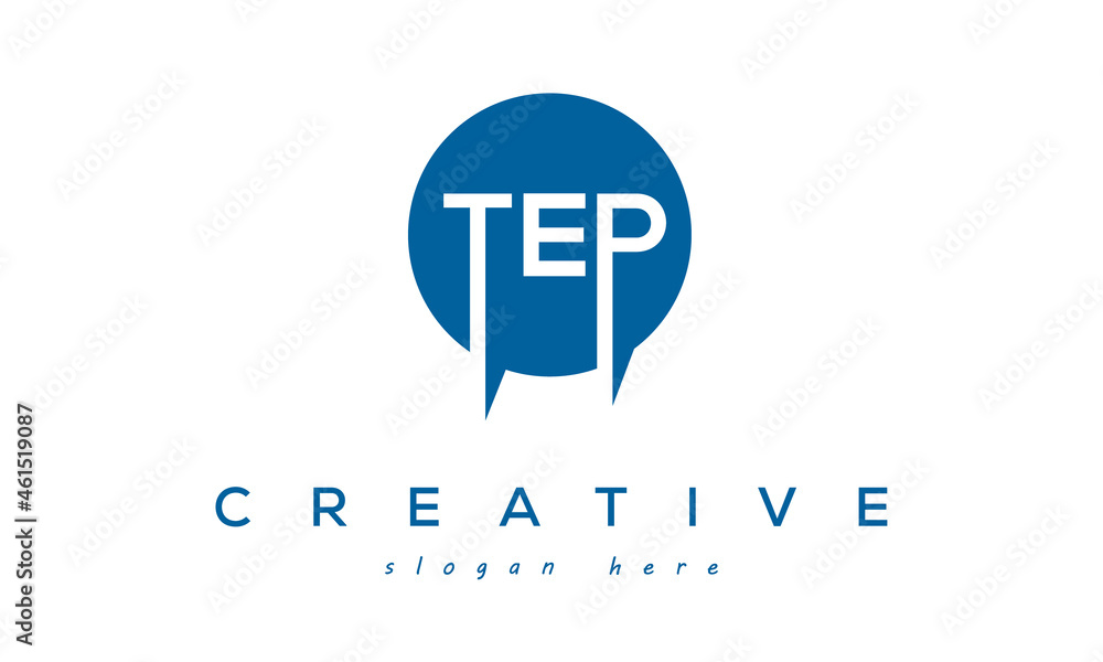 TEP creative circle letters logo design victor Stock Vector | Adobe Stock