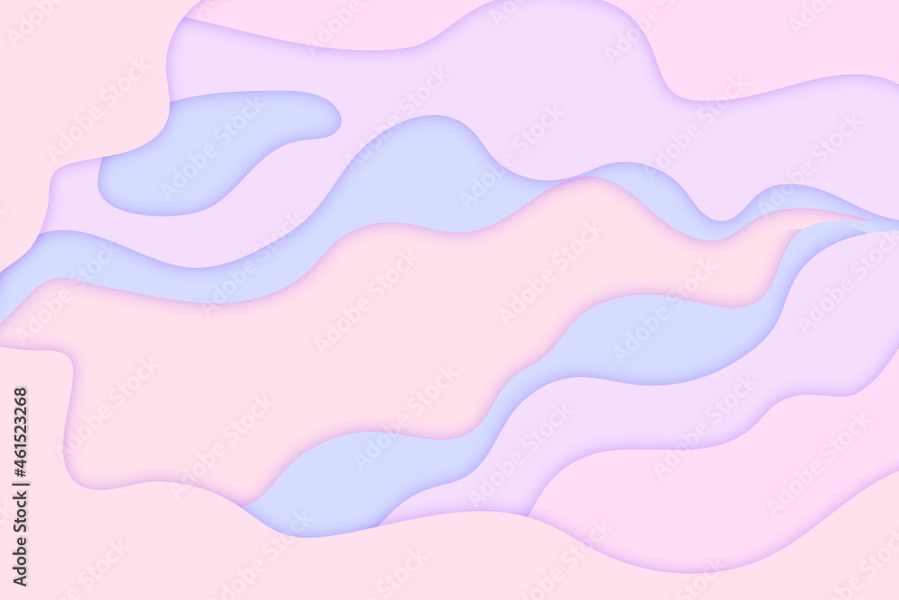 Topographic map concept or smooth origami layers paper cut layout.Map ...