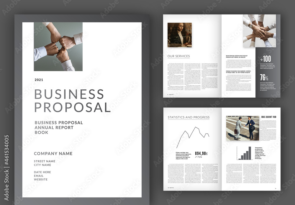 Business Proposal Layout Stock Template | Adobe Stock