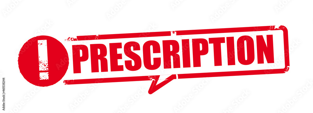 prescription sign - red grunge rubber stamp on white background Stock ...