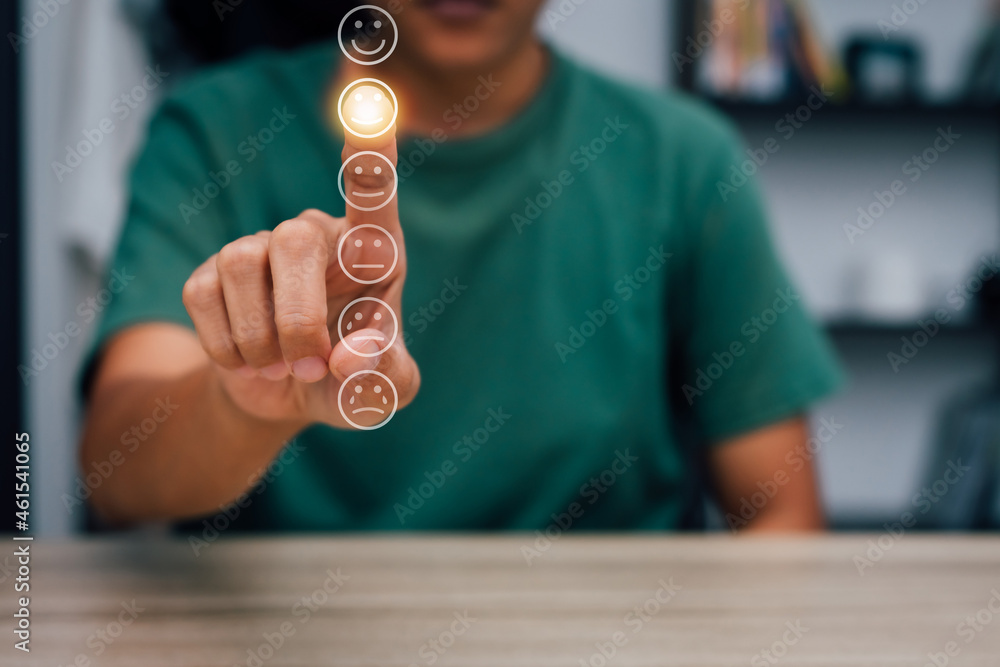 Assessment of pain level or painful level, hand pointing face, mild ...