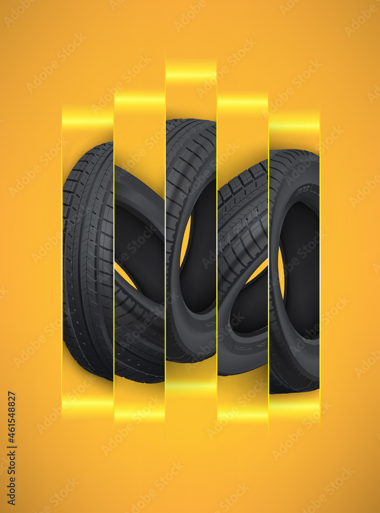 Vector car banner template. Grunge tire tracks backgrounds for ...