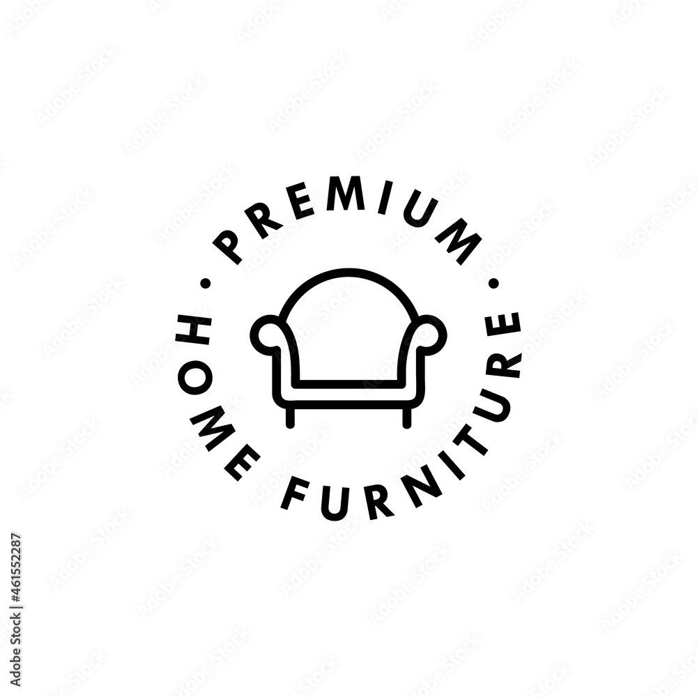 Premium home furniture logo design template Stock Vector | Adobe Stock