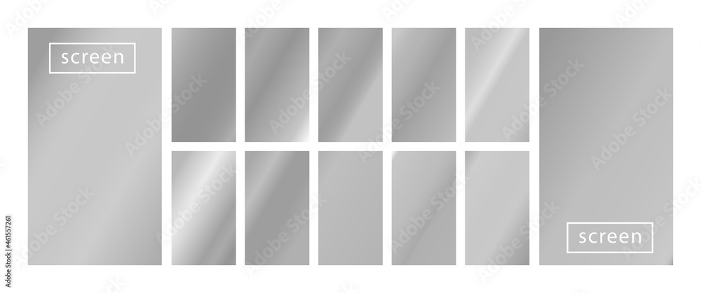 Mobile screen lock display collection of trendy silver metallic ...