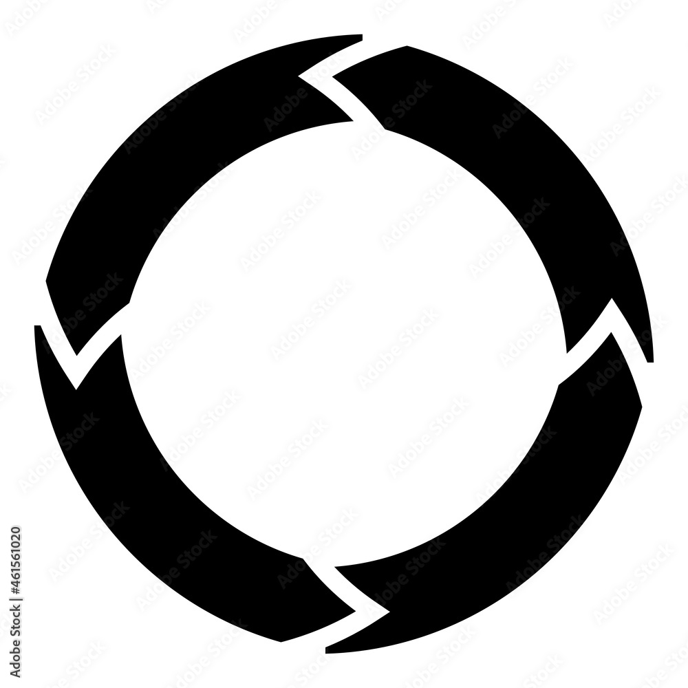 Circular arrows for steps, stages, phases concepts. Cyclic, cycle ...