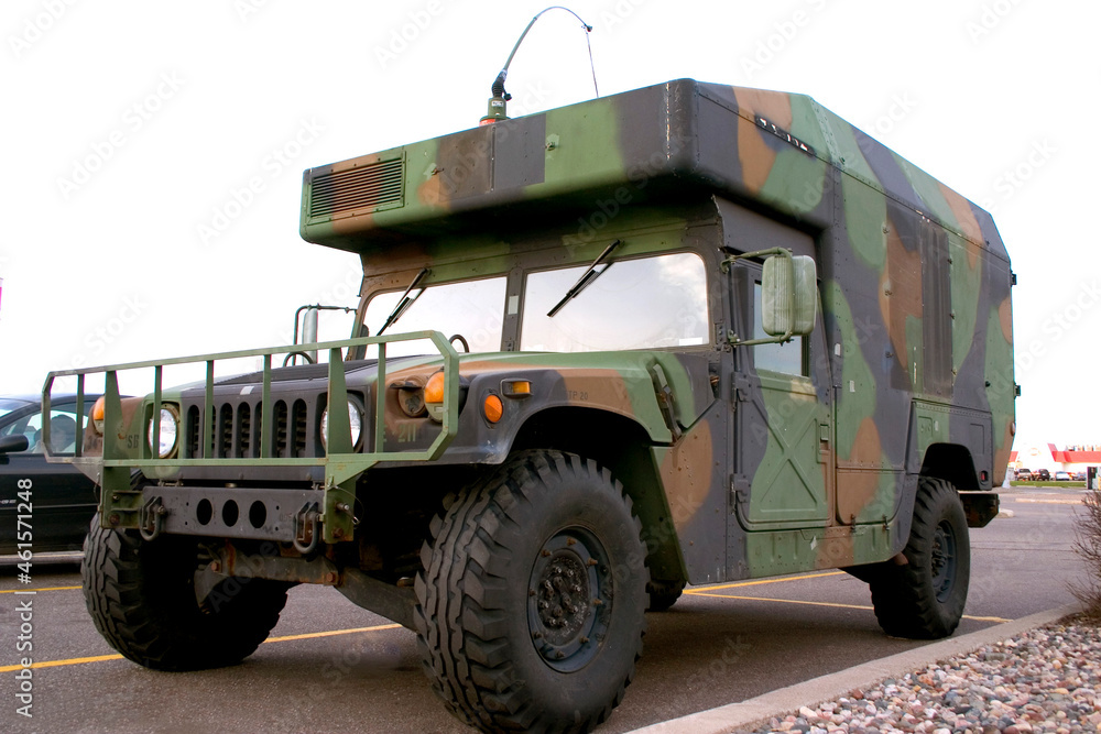Army Hmmwv Hummer Humvee troop transport in a parking lot. Clearwater ...