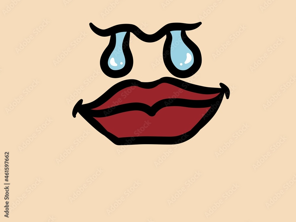 cute funny face cartoon background Stock Photo | Adobe Stock