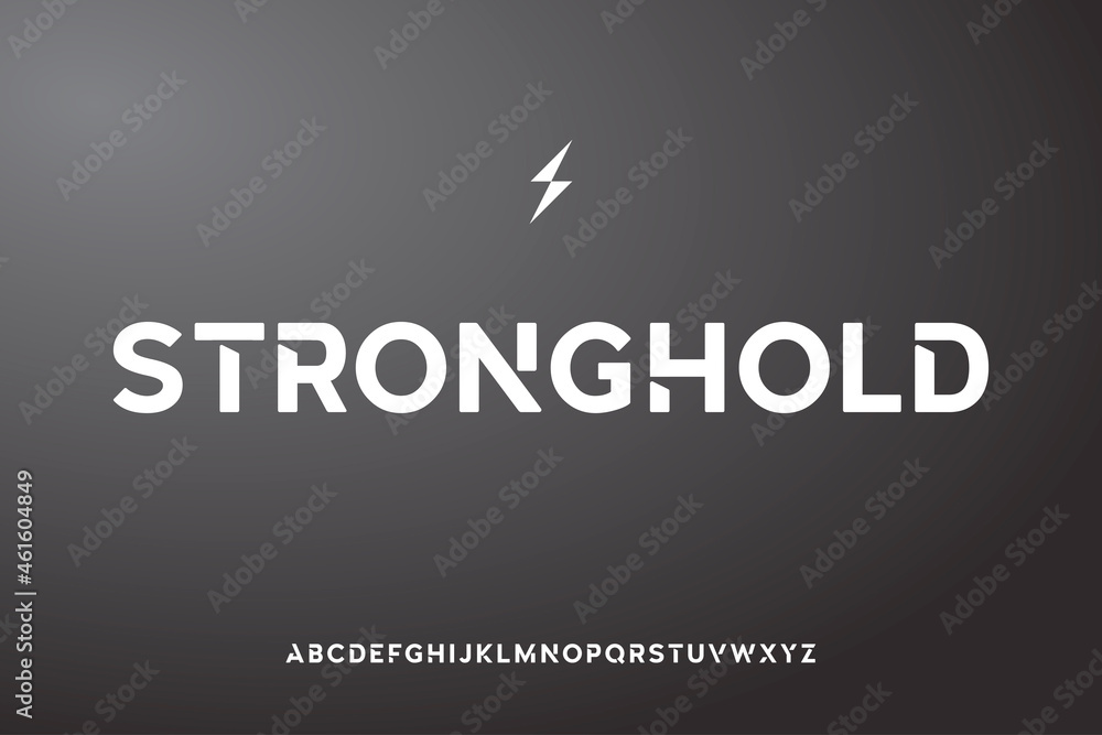 Stronghold, a strong, bold and modern uppercase alphabet. Stock Vector ...