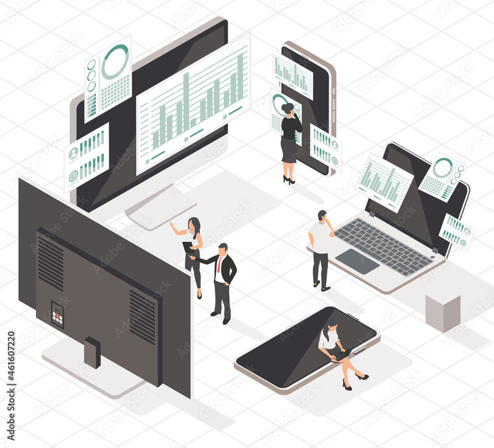 people and analytics icons Stock Vector | Adobe Stock