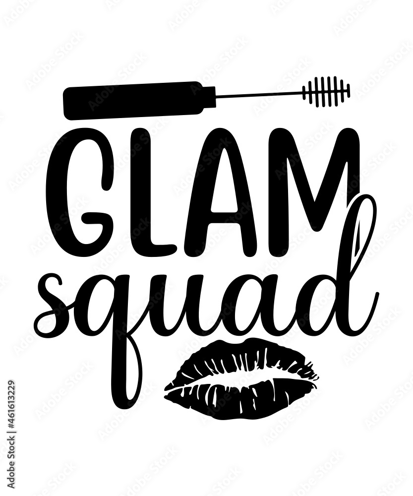 Vettoriale Stock Makeup Bundle Svg, Beauty Svg, Glam Svg, Diva Svg ...