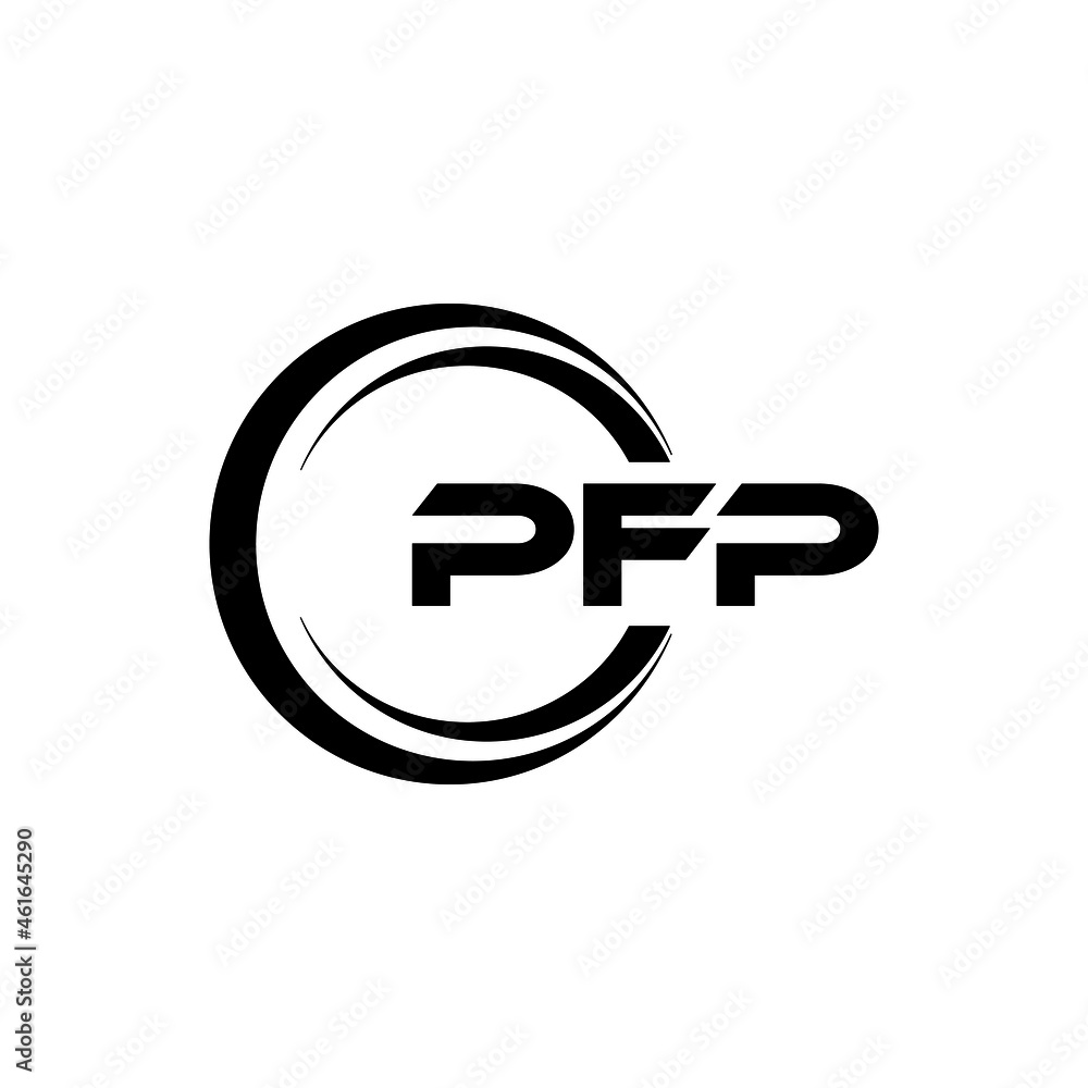 PFP letter logo design with white background in illustrator, vector ...