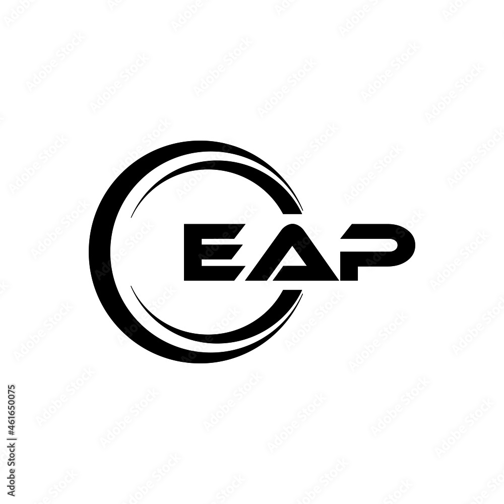 EAP letter logo design with white background in illustrator, vector ...