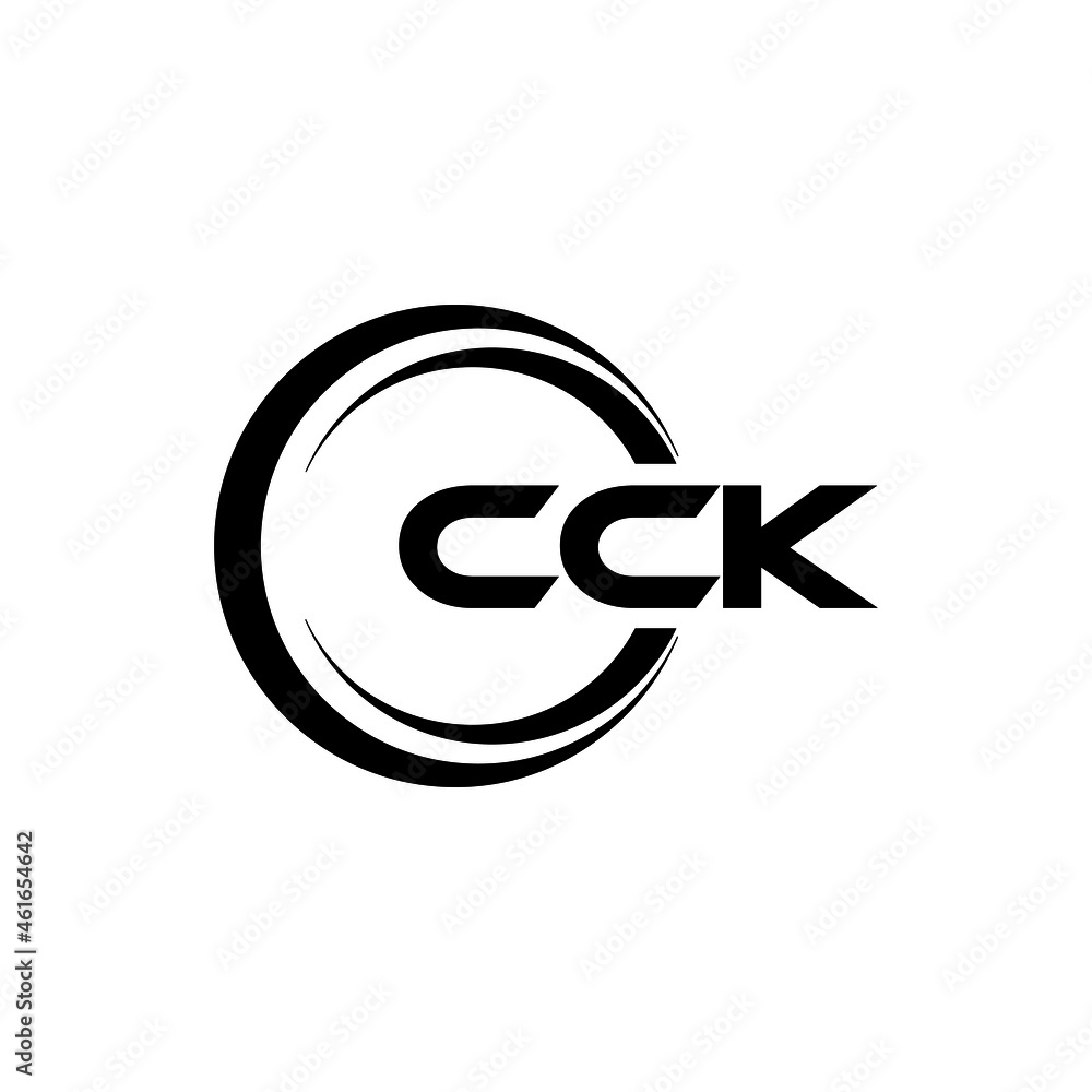 CCK letter logo design with white background in illustrator, vector ...