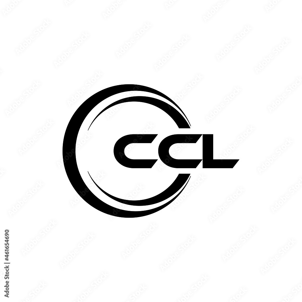 Vecteur Stock CCL letter logo design with white background in ...