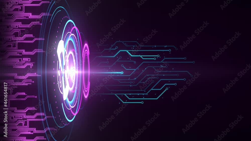 4K Digital hight technology adstract red light Loop background. Digital ...