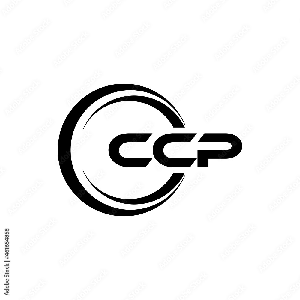Vecteur Stock CCP letter logo design with white background in ...
