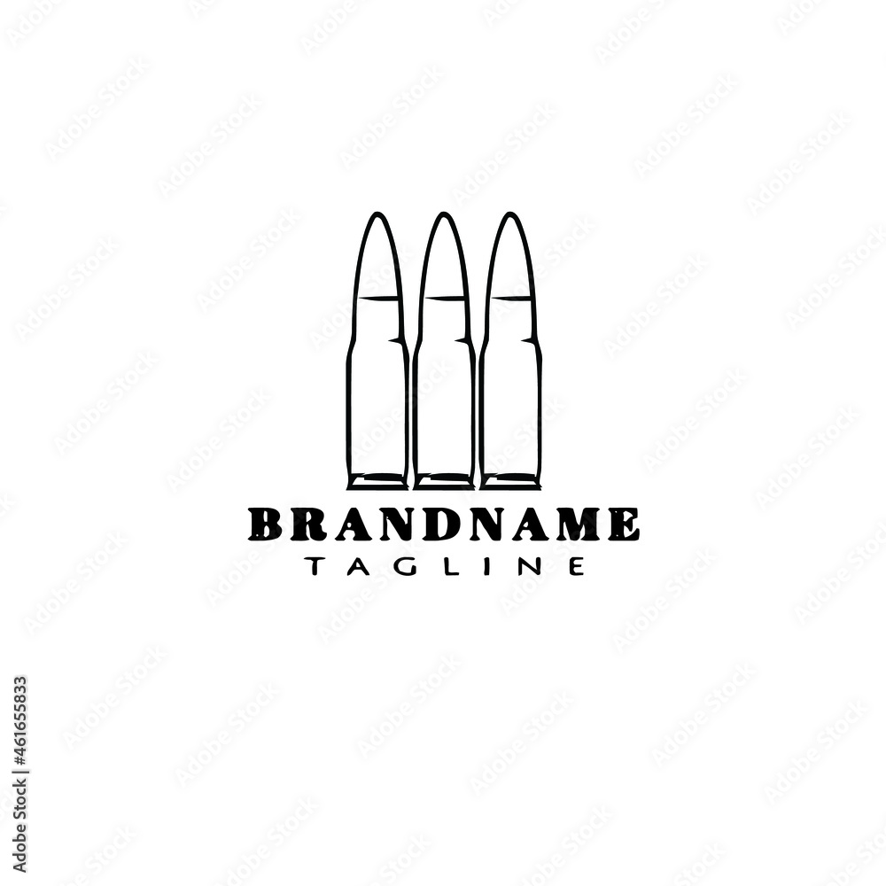 shotgun shells logo cartoon icon design template black isolated vector ...