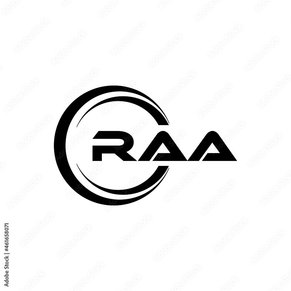 Vecteur Stock RAA letter logo design with white background in ...