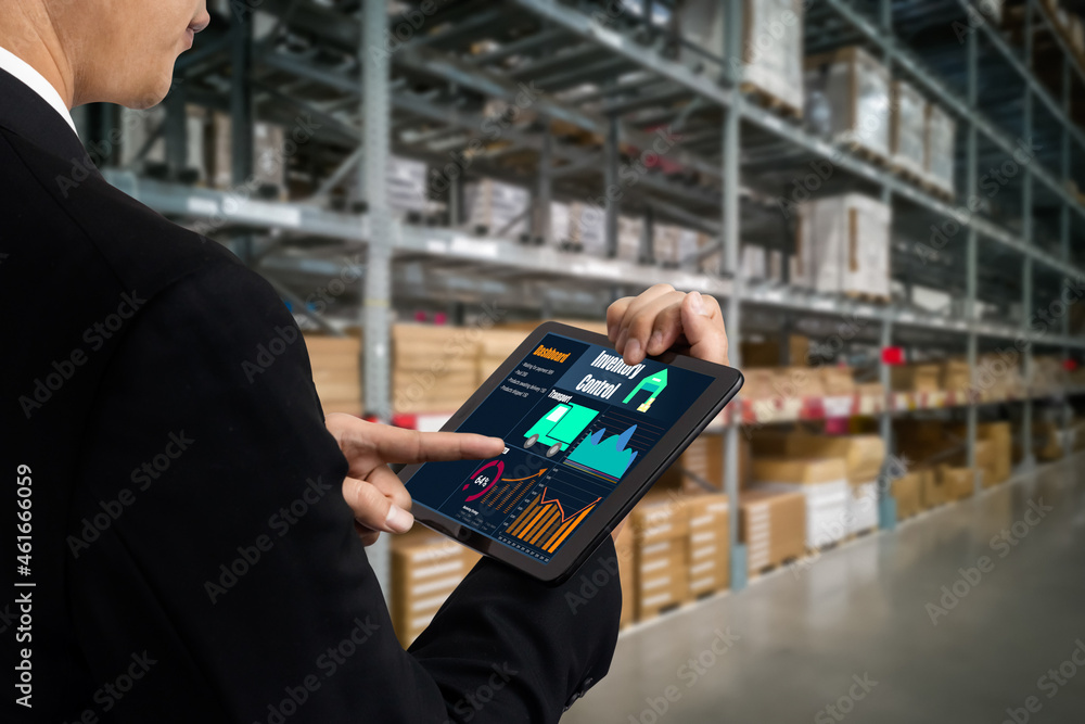Warehouse management innovative software in computer for real time ...