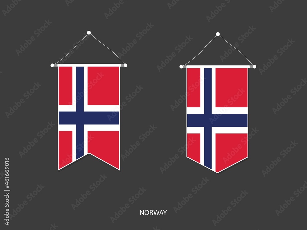 2 style of Norway flag. Ribbon versions and Arrow versions. Both ...