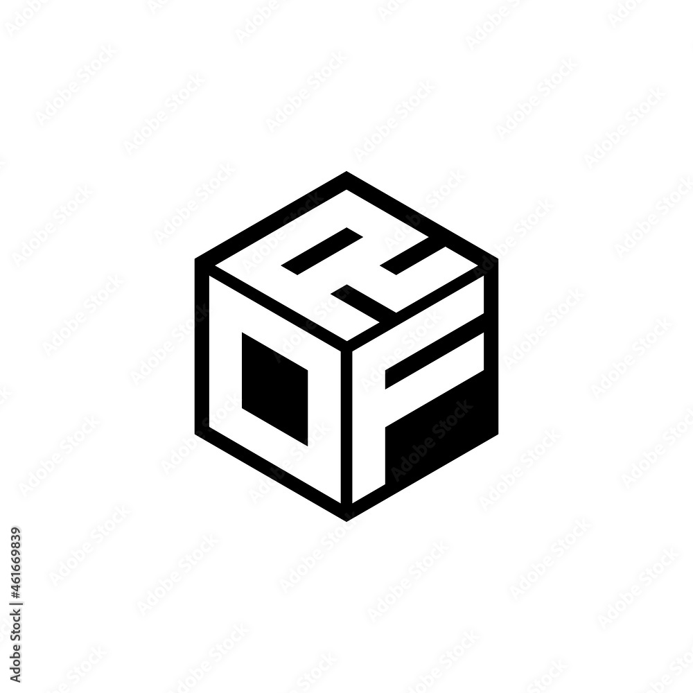 DFR letter logo design with white background in illustrator, vector ...