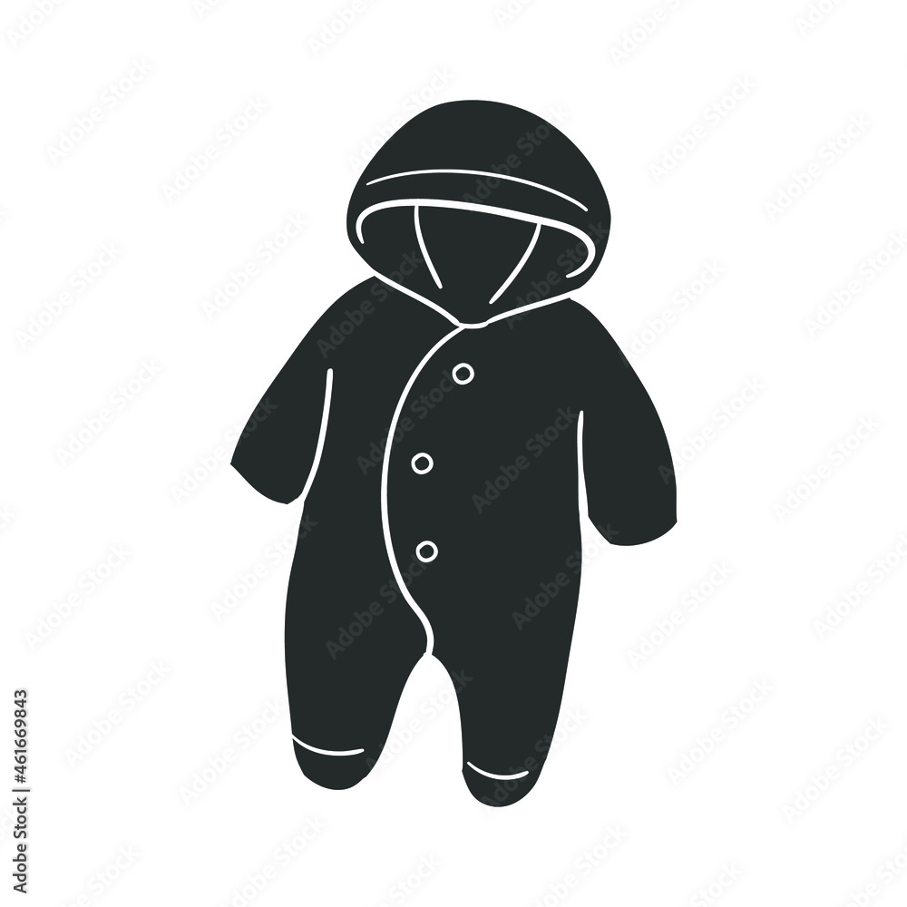 Baby Body Icon Silhouette Illustration. Babygrow Vector Graphic ...