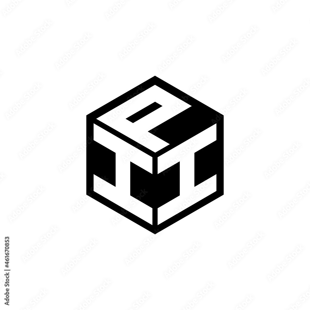 IIP letter logo design with white background in illustrator, vector ...