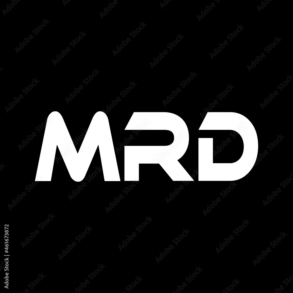 MRD letter logo design with black background in illustrator, vector ...