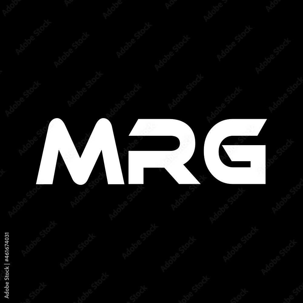 MRG letter logo design with black background in illustrator, vector ...