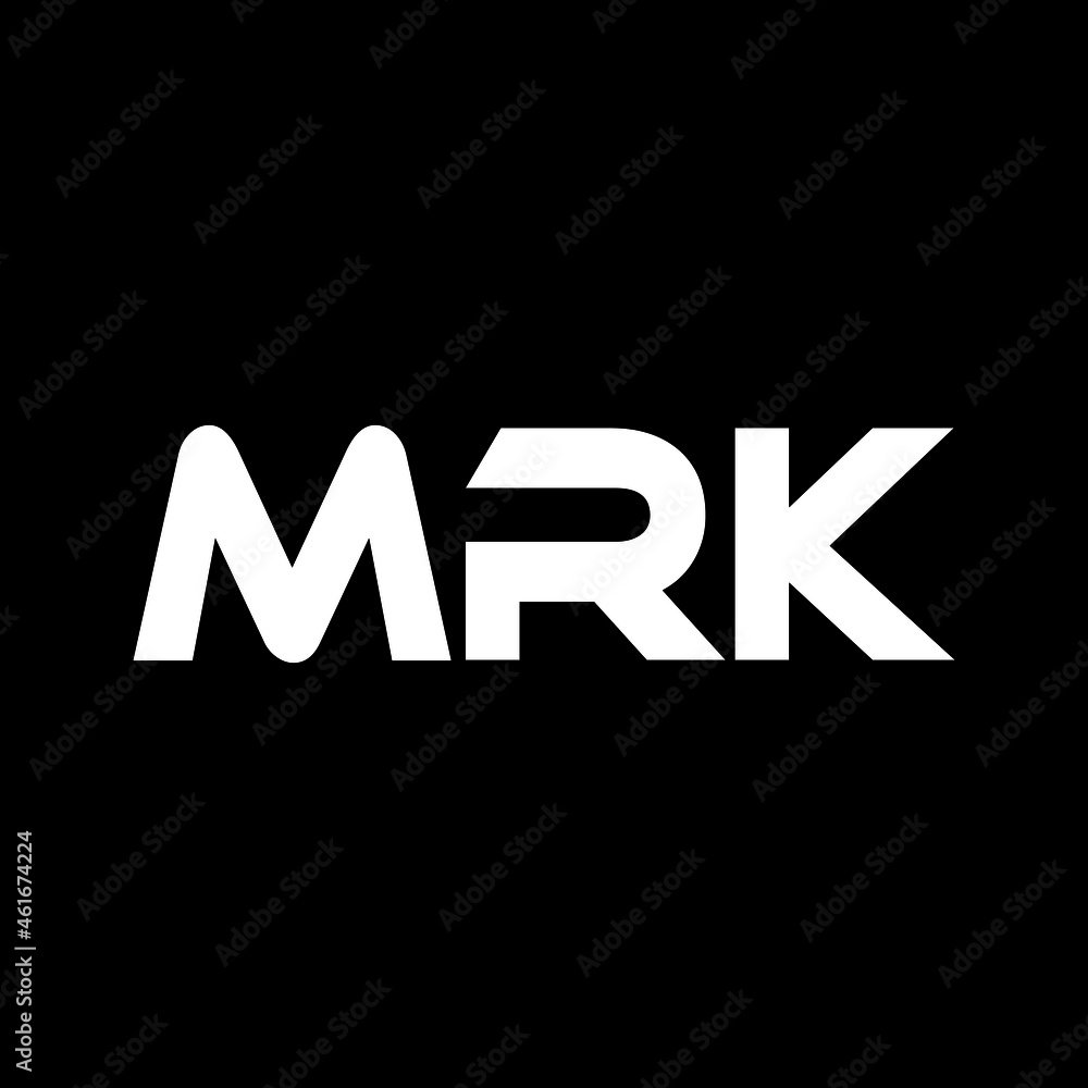 MRK letter logo design with black background in illustrator, vector ...