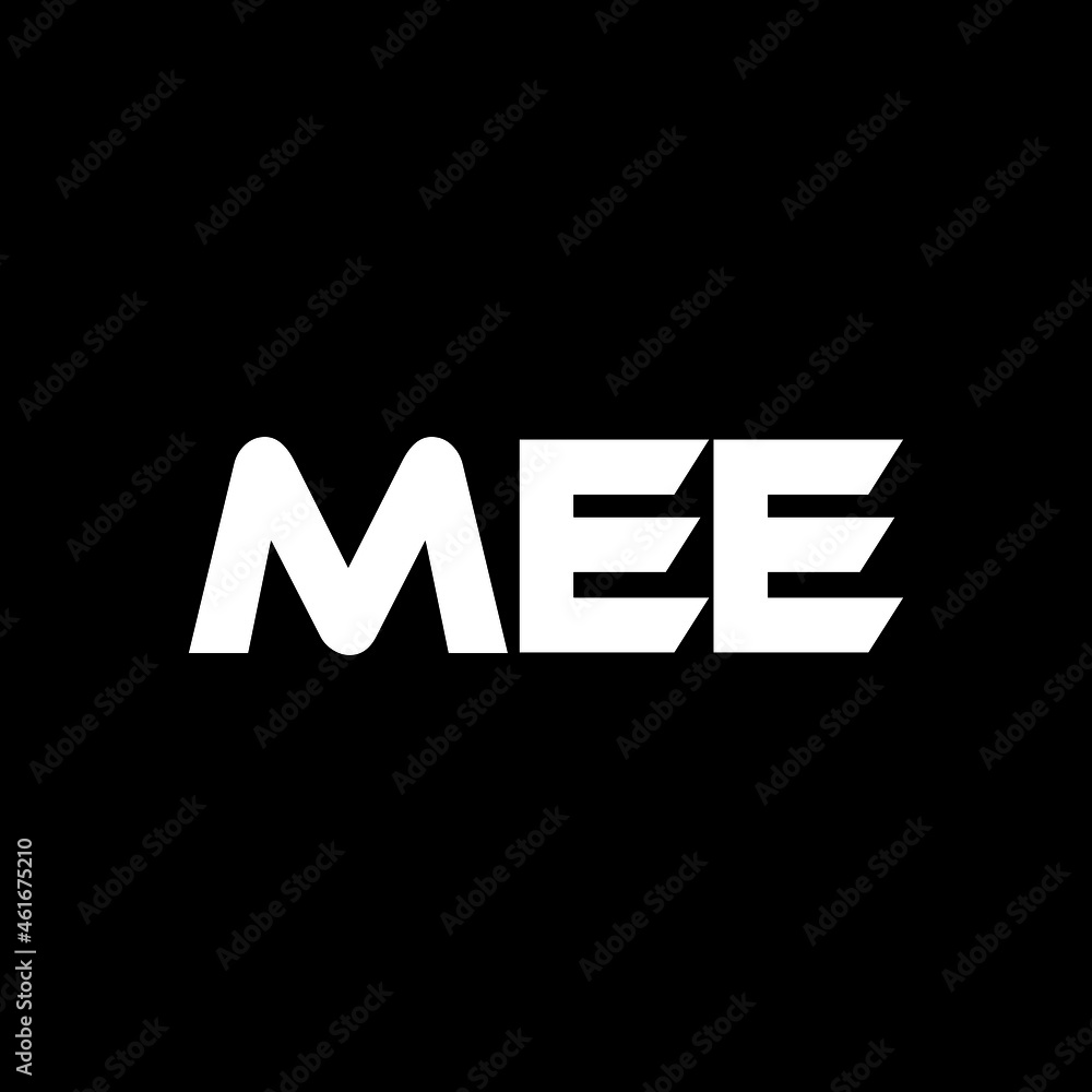MEE letter logo design with black background in illustrator, vector ...