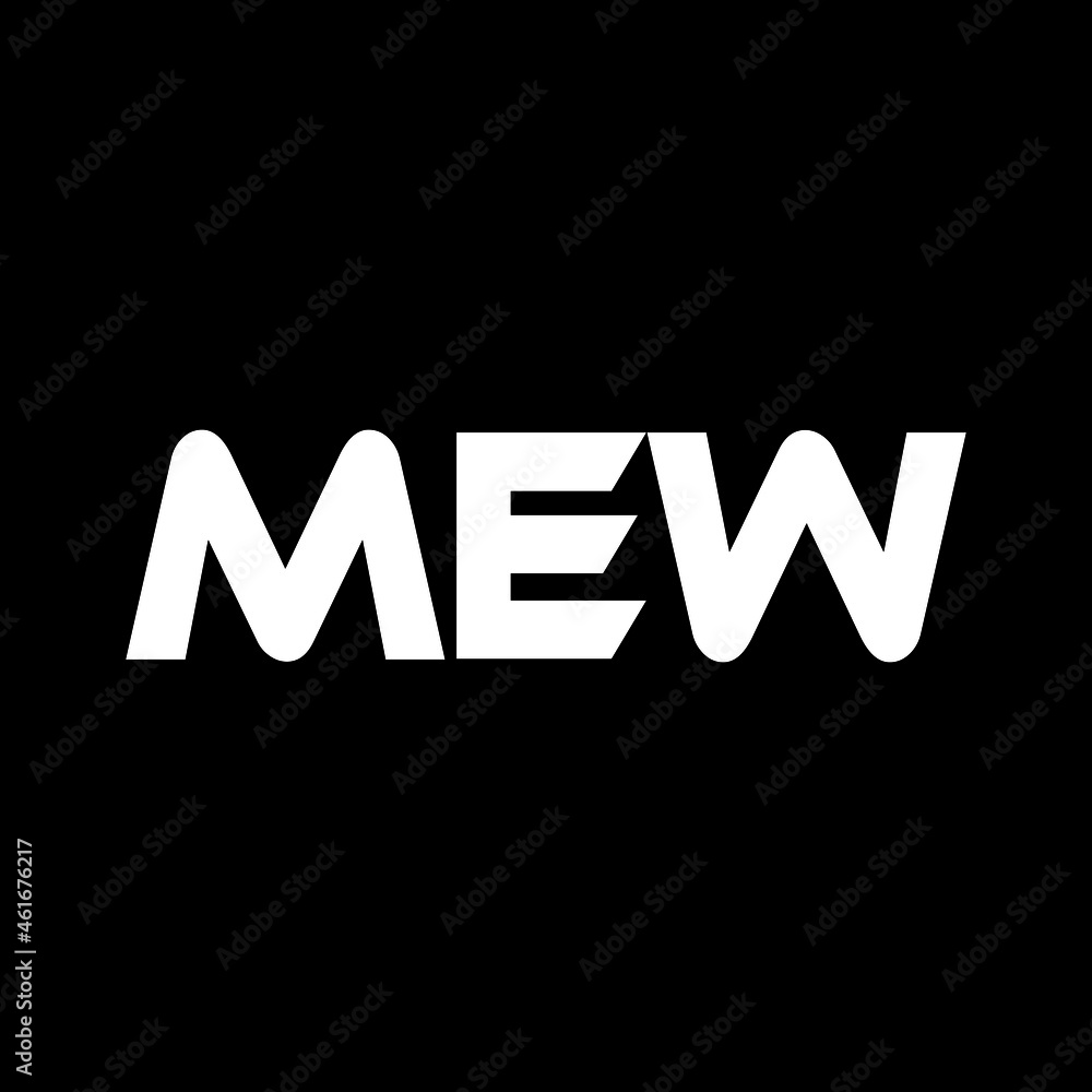 Vecteur Stock MEW letter logo design with black background in ...