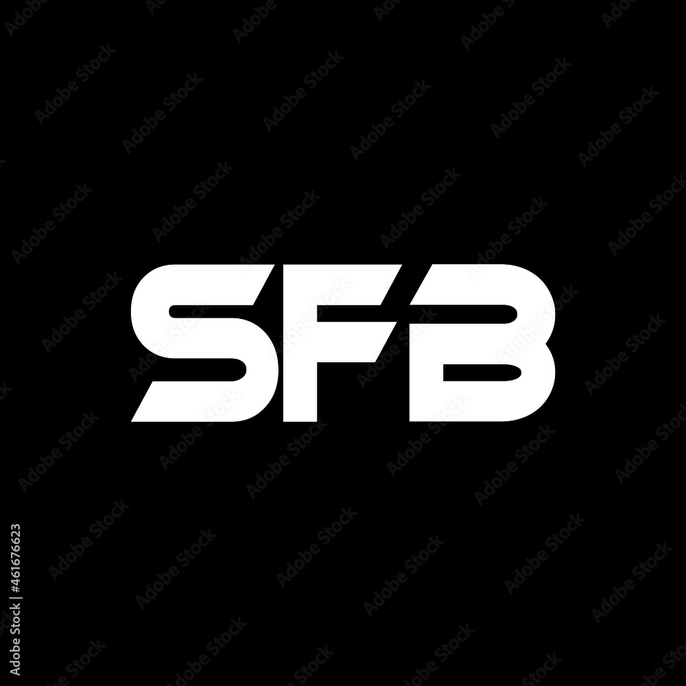SFB letter logo design with black background in illustrator, vector ...